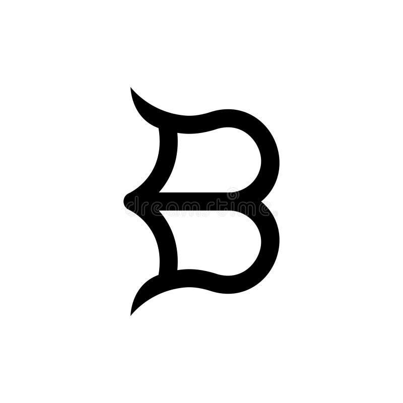 Simple Letter B Logo Design Template Stock Illustration - Illustration ...
