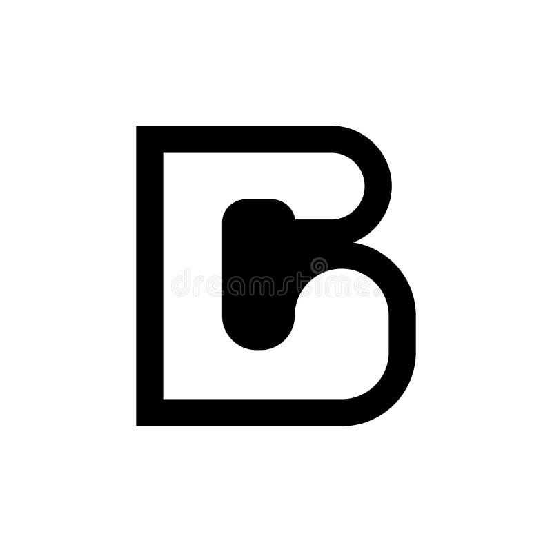 Simple Letter B Logo Design Template Stock Illustration - Illustration ...