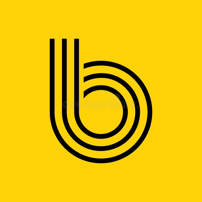 Simple Letter B. Vector Illustration Decorative Design Stock Vector ...
