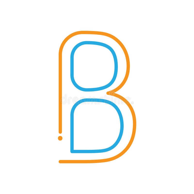 Simple Letter B. Vector Illustration Decorative Design Stock Vector ...