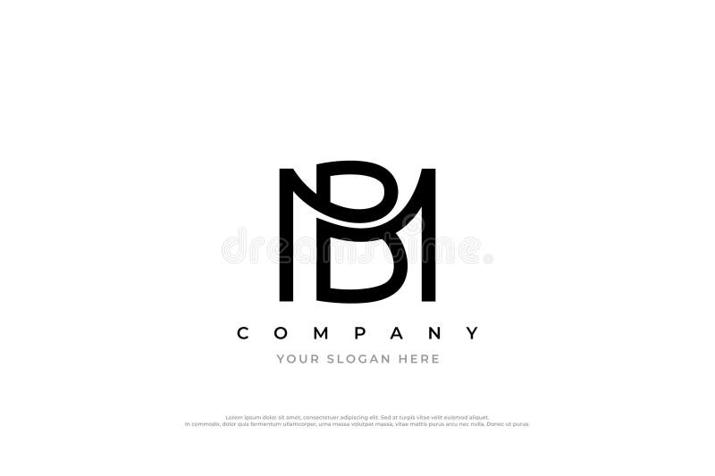 Simple Letter BM or MB Logo Design Stock Vector - Illustration of ...