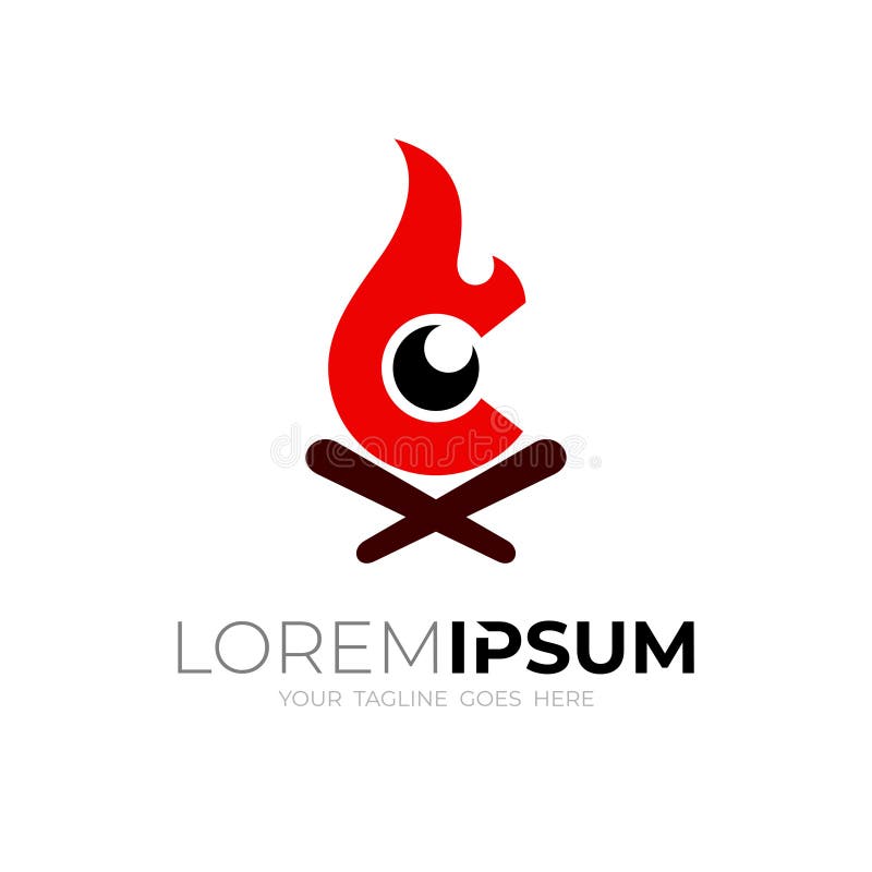 Simple Letter C Logo and Fire Design Combination Stock Vector ...