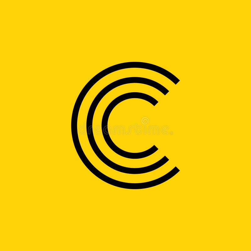 Simple Letter C. Vector Illustration Decorative Design Stock Vector ...