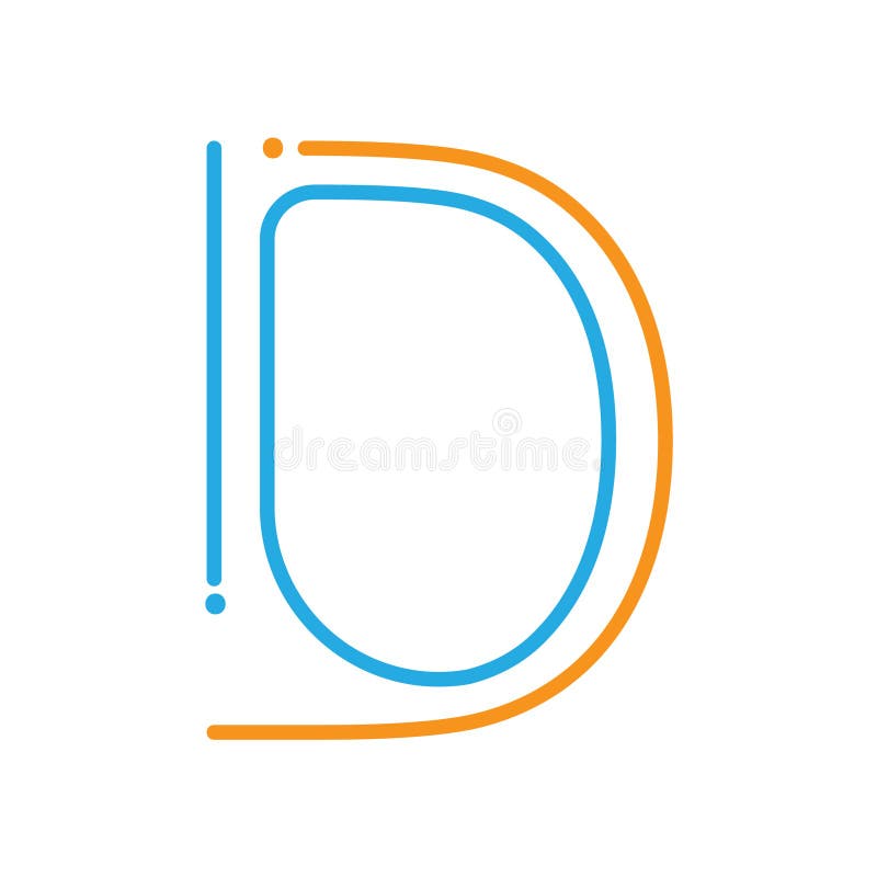 Simple Letter D. Vector Illustration Decorative Design Stock Vector ...