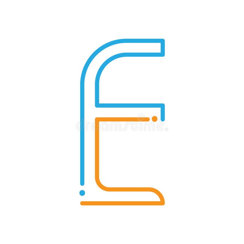 Simple Letter E. Vector Illustration Decorative Design Stock Vector ...
