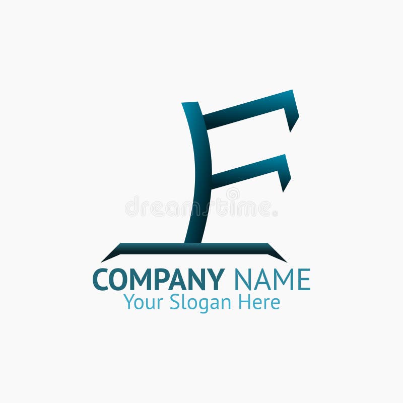 Simple letter F logo icon stock vector. Illustration of branding ...