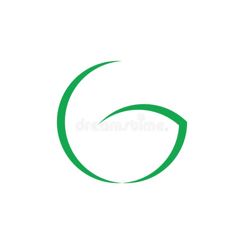 Simple Letter G Leaf Shape Logo Vector Stock Vector - Illustration of ...