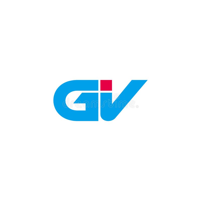 Simple Letter Gv Geometric Line Art Modern Logo Vector Stock Vector ...