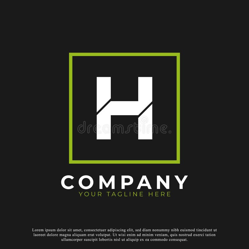 Simple Letter H Inside Square Modern Logo. Usable for Business and ...