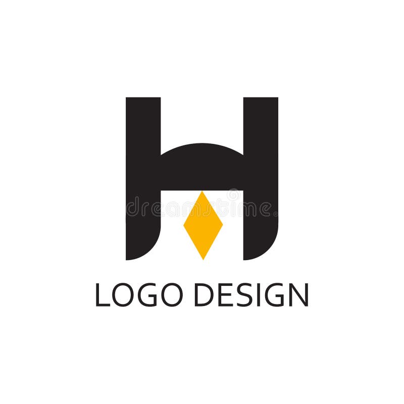 Simple Letter H for Logo Company Design Stock Illustration ...
