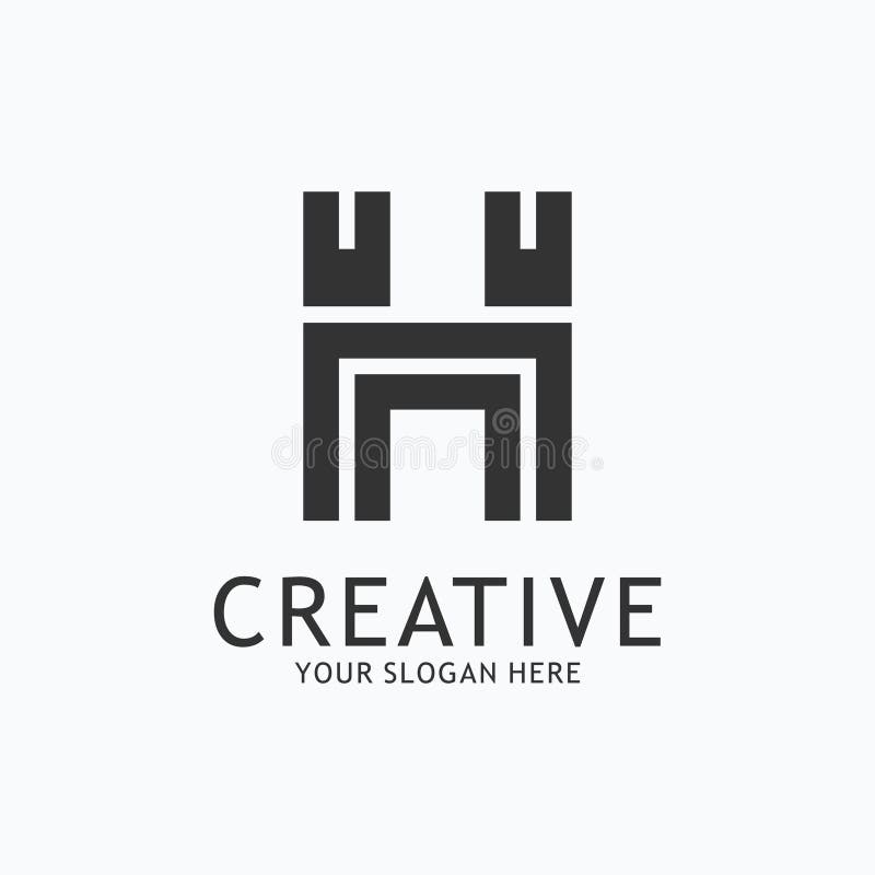 Simple Letter H Logo Design Stock Vector - Illustration of modern ...