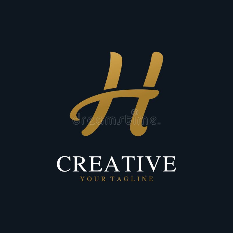 Simple Letter H Logo Design Stock Vector - Illustration of template ...