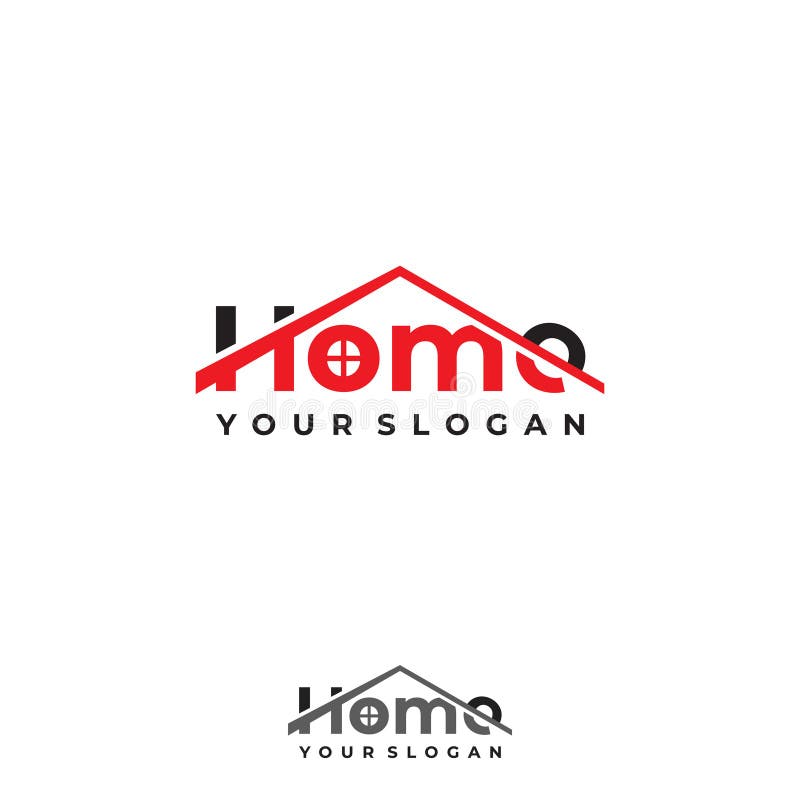 Simple Letter Home Logo Design Concept for Your Company Stock Vector ...