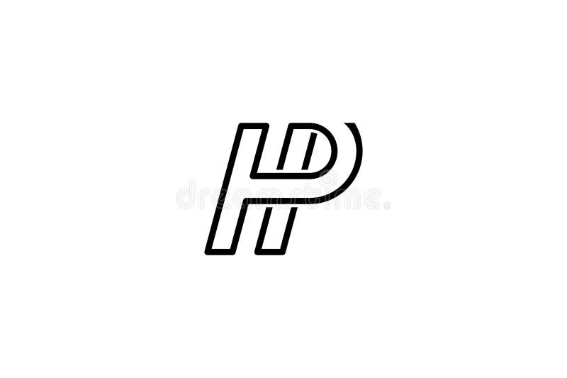 Simple Letter HP or PH Logo Design Vector Stock Vector - Illustration ...