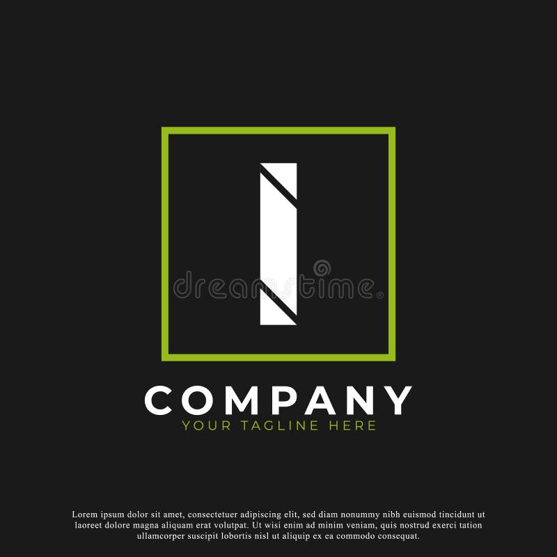 Simple Letter I Inside Square Modern Logo. Usable for Business and ...