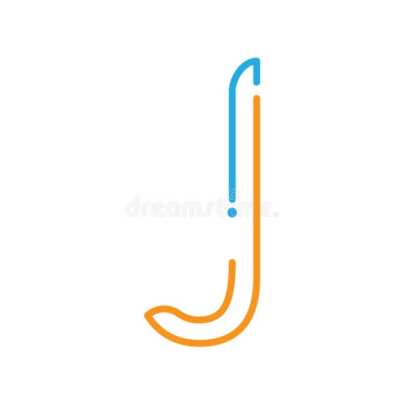 Simple Letter J. Vector Illustration Decorative Design Stock Vector ...