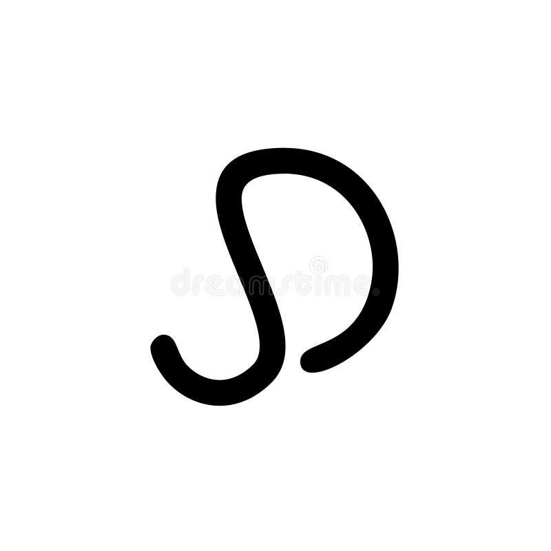 Simple Letter Jd Curves Line Logo Vector Stock Vector - Illustration of ...
