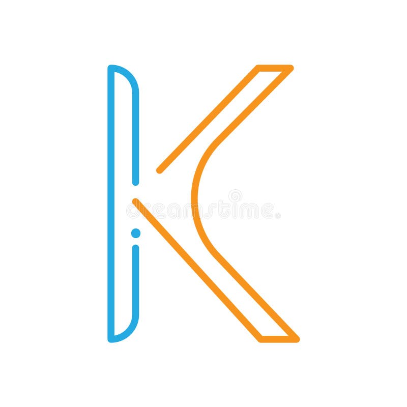 Simple Letter K. Vector Illustration Decorative Design Stock Vector ...