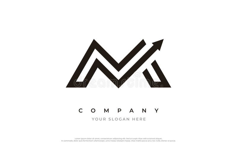 Simple Letter M Arrow Logo Design Vector Template Stock Vector ...