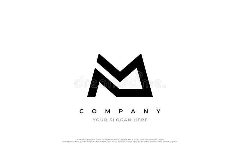 Simple Letter M Logo Design Stock Vector - Illustration of symbol ...