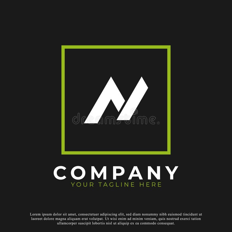 Simple Letter N Inside Square Modern Logo. Usable for Business and ...