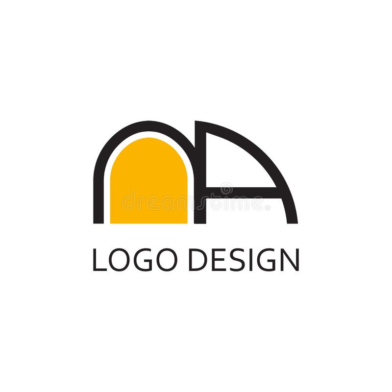 Simple Letter N a for Logo Company Design Stock Illustration ...