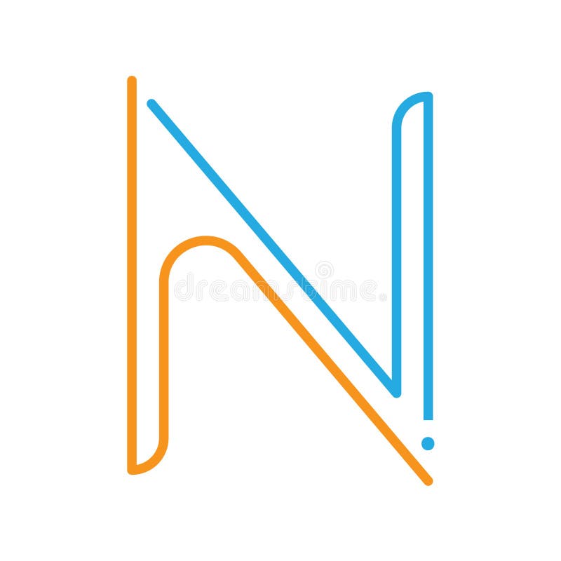 Simple Letter N. Vector Illustration Decorative Design Stock Vector ...