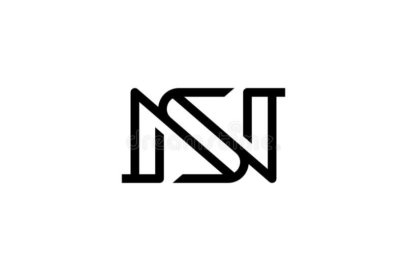 Simple Letter NS or SN Logo Design Vector Stock Vector - Illustration ...