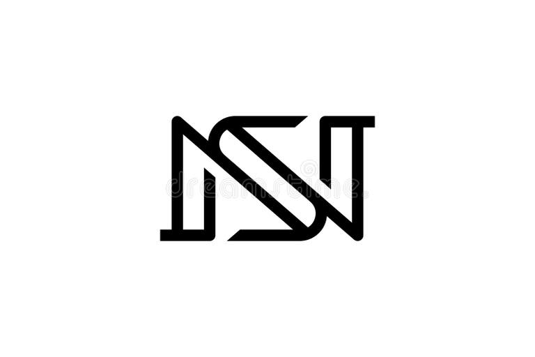 Simple Letter NS or SN Logo Design Vector Stock Vector - Illustration ...