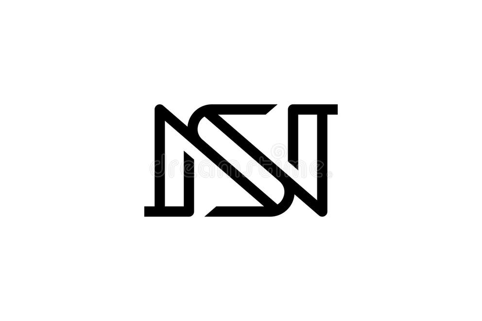 Simple Letter NS or SN Logo Design Vector Stock Vector - Illustration ...