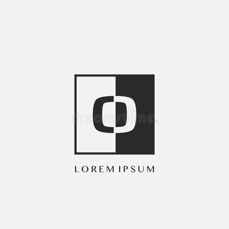 Simple Letter O Square Polygon Geometric Logo Stock Vector ...