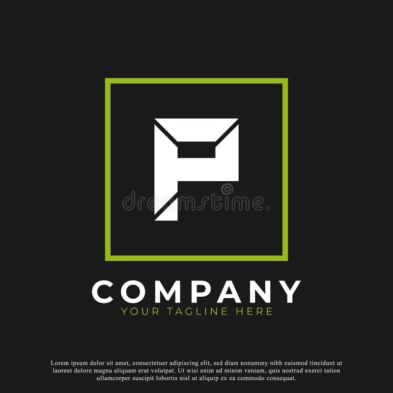 Simple Letter P Inside Square Modern Logo. Usable for Business and ...