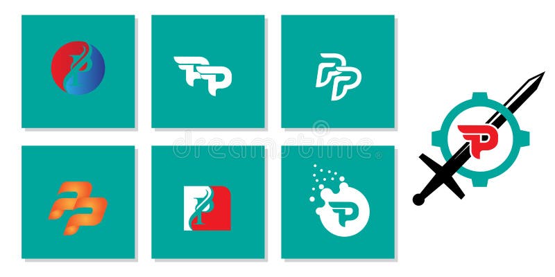 Simple Letter P Logo Symbol Icon Vector Stock Vector - Illustration of ...