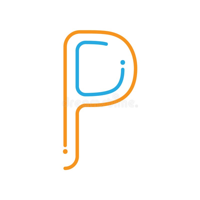 Simple Letter P. Vector Illustration Decorative Design Stock Vector ...