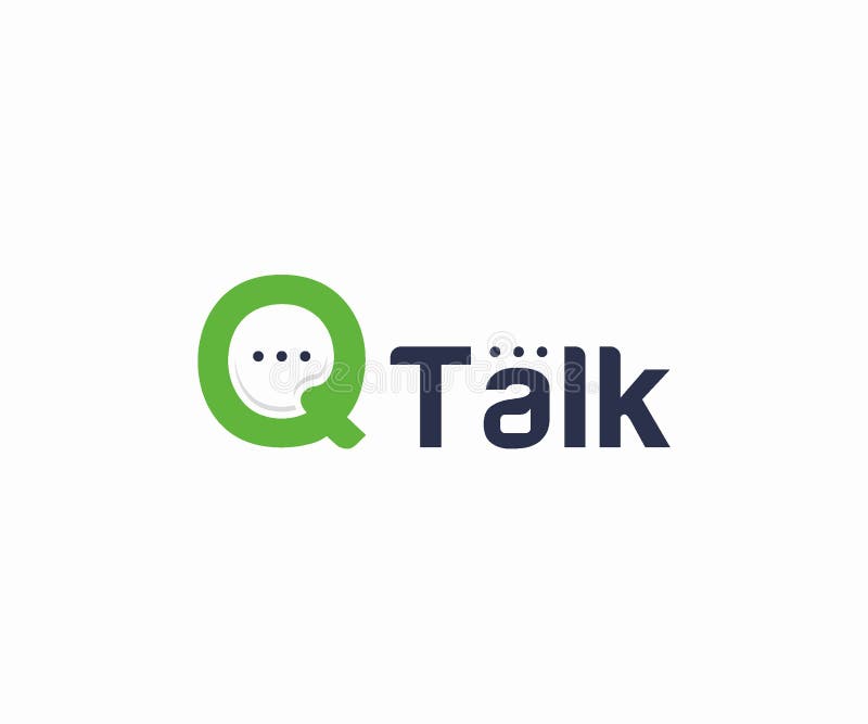 Simple of Letter Q Talk Logo Design Concept. Consult Logo Template ...