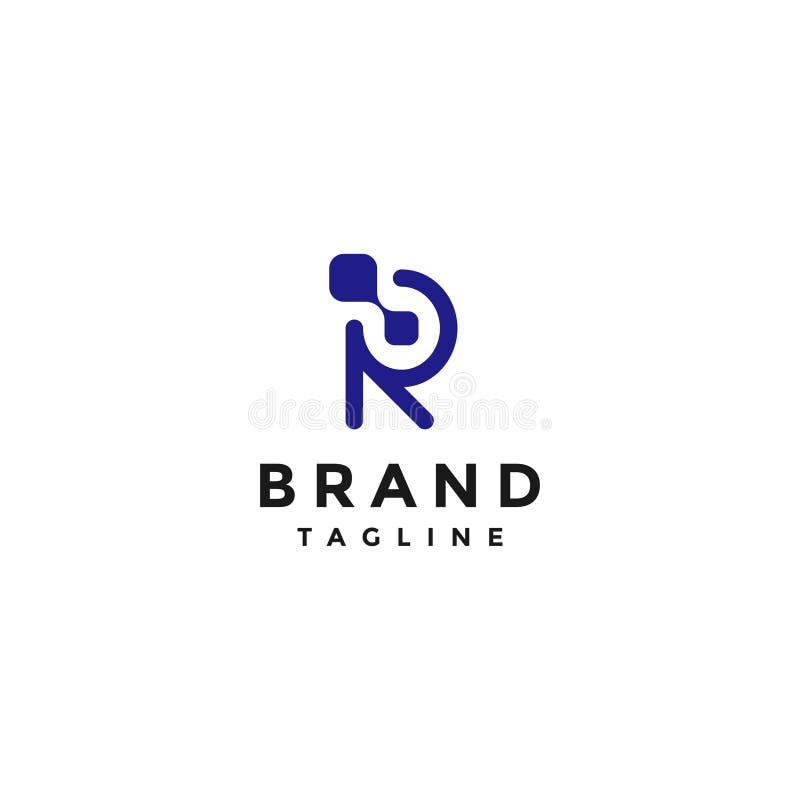 Simple Letter R Data Share Icon Logo Design Stock Vector - Illustration ...