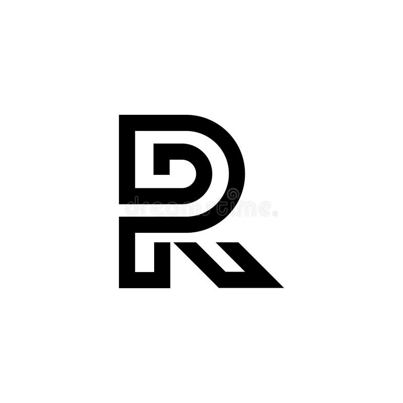 Simple Letter R Logo Design Template Stock Vector - Illustration of ...