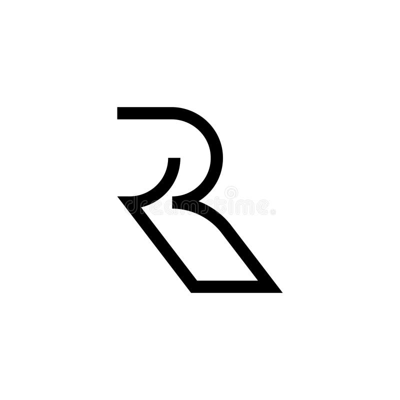 Simple Letter R Logo Design Template Stock Vector - Illustration of ...