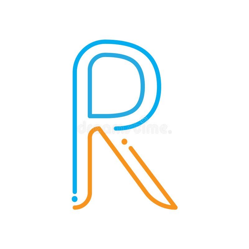 Simple Letter R. Vector Illustration Decorative Design Stock Vector ...
