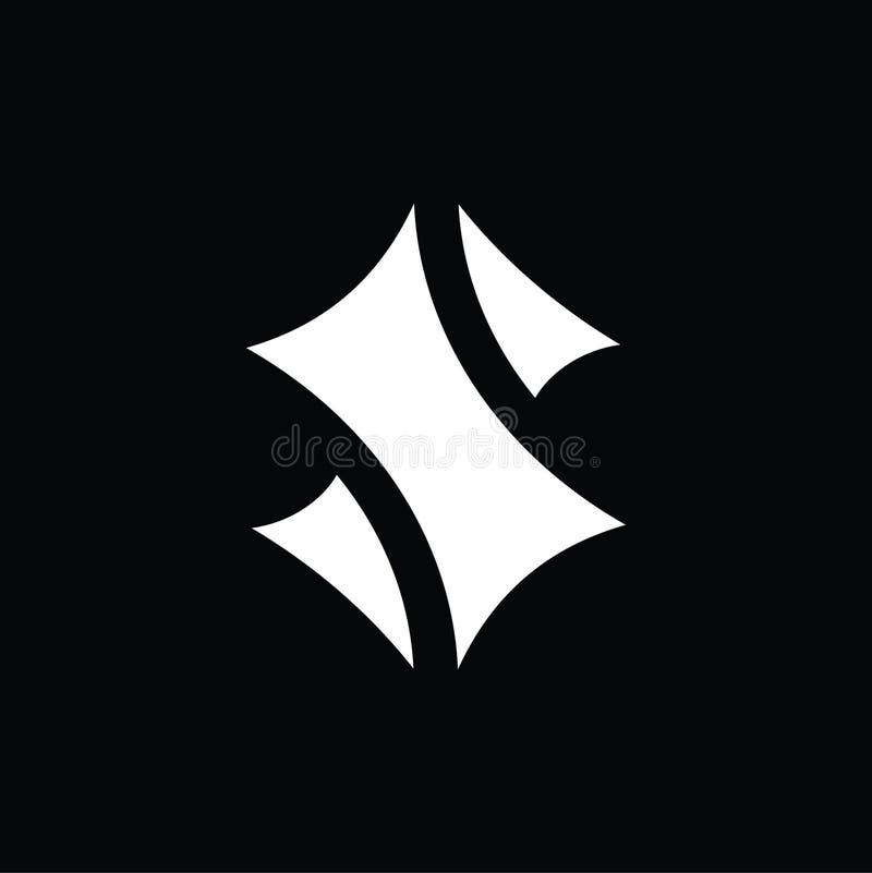 Simple Letter S Spark Star Logo Design Vector Stock Illustration ...