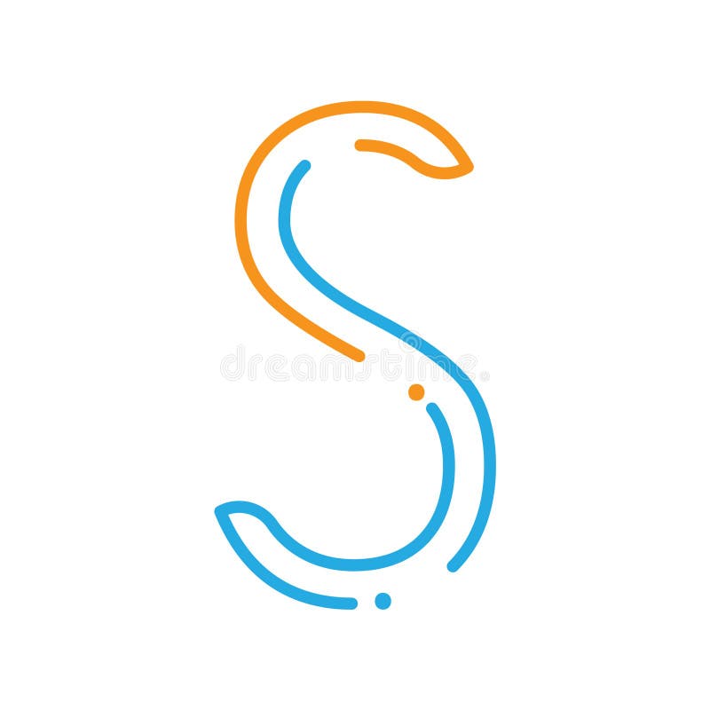 Simple Letter S. Vector Illustration Decorative Design Stock Vector ...