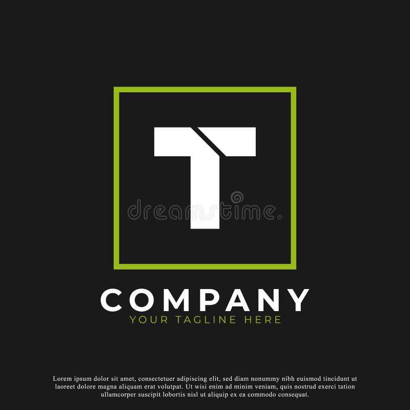 Simple Letter T Inside Square Modern Logo. Usable for Business and ...