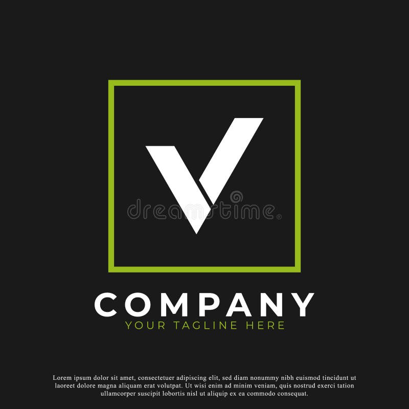 Simple Letter V Inside Square Modern Logo. Usable for Business and ...