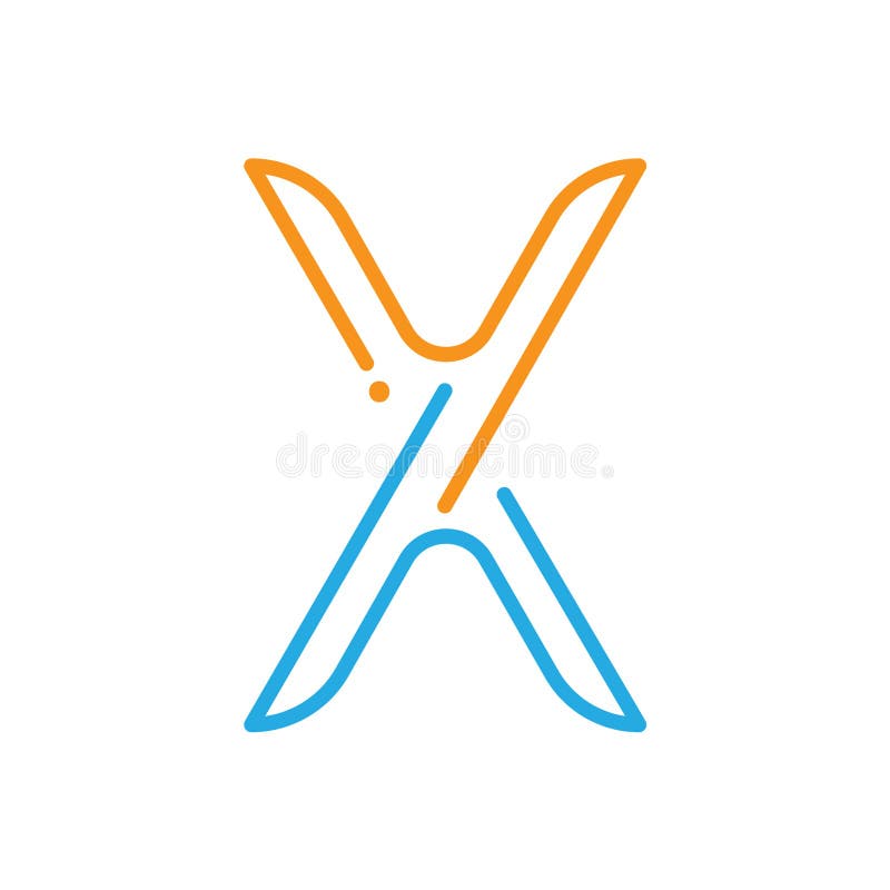 Simple Letter X. Vector Illustration Decorative Design Stock Vector ...