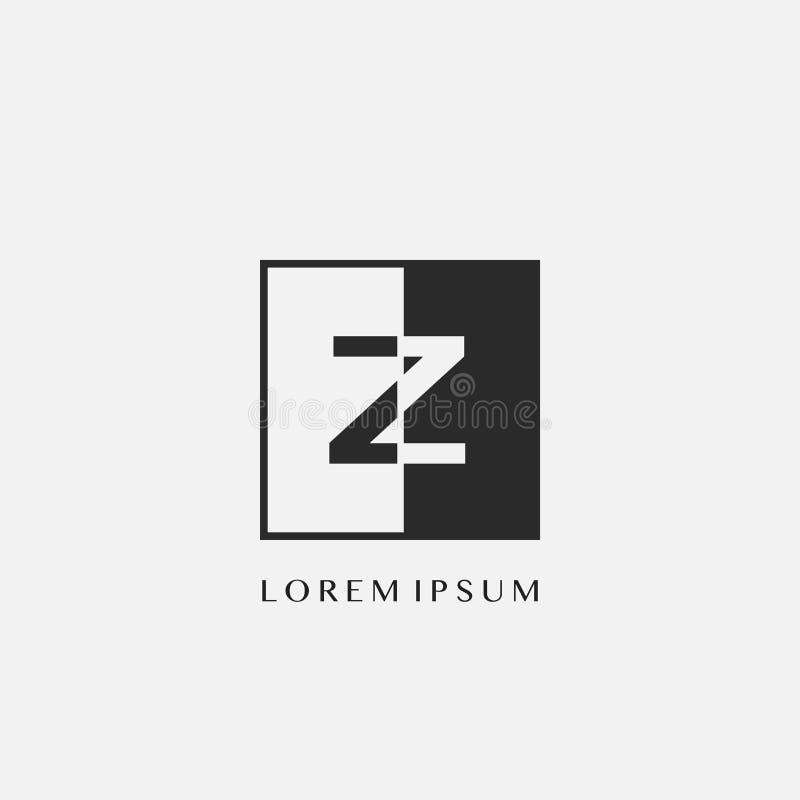 Simple Letter Z Square Polygon Geometric Logo Stock Vector ...