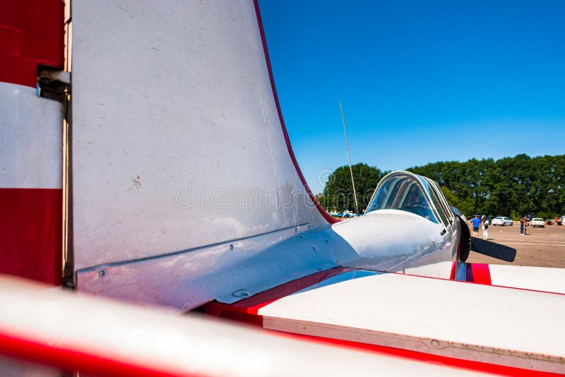 Simple Light Airplane Rear View Stock Photo - Image of rear, engine ...