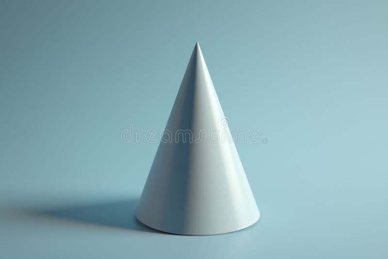 Simple Light Blue Cone Shape on Smooth Background for Design Use Stock ...