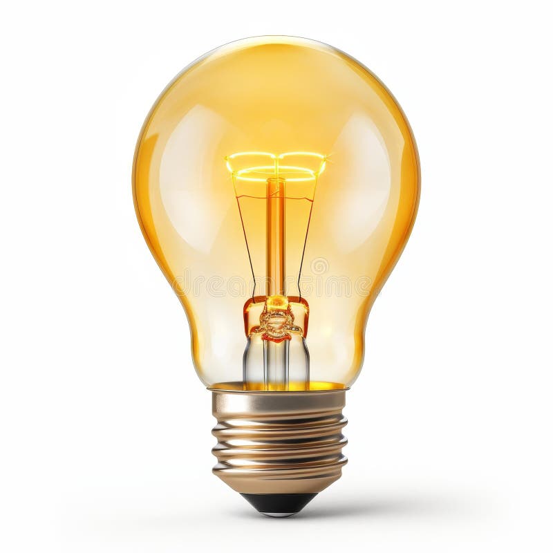 Simple Light Bulb Icon on a Clean White Background, Ai Generated Stock ...
