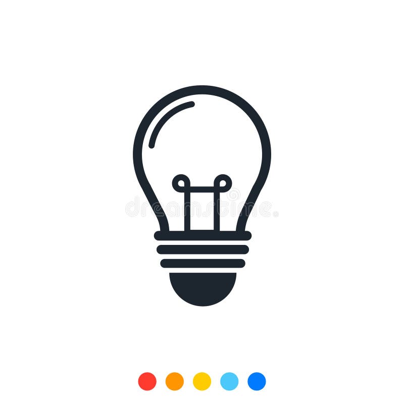 Simple Light Bulb Icon,Creative Icon,Vector and Illustration Stock ...