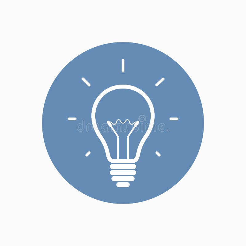 Simple Light Bulb Icon. Vector Illustration Stock Vector - Illustration ...